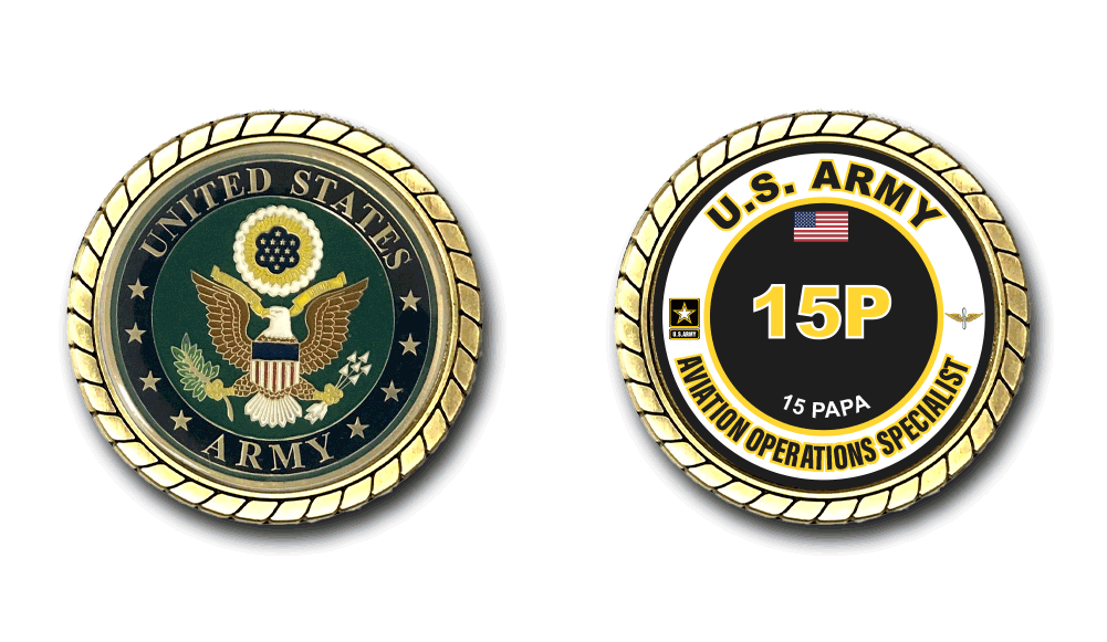 US Army 15P Aviation Operations Specialist MOS Challenge Coin - US Army ...