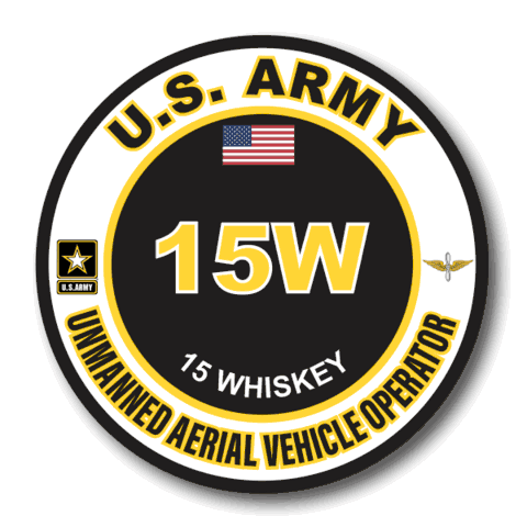 US Army 15W Unmanned Aerial Vehicle Operator MOS Decal