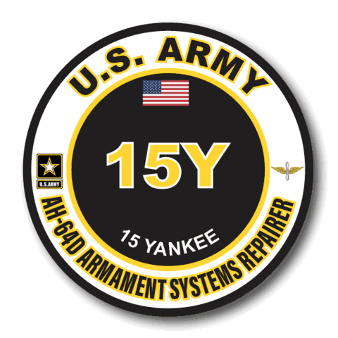 US Army 15Y AH-64D Armament Systems Repairer MOS Decal