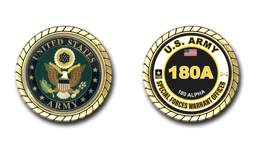 US Army 180A Special Forces Warrant Officer MOS Challenge Coin - US ...