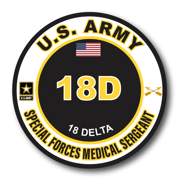 US Army 18D Special Forces Medical Sergeant MOS Decal