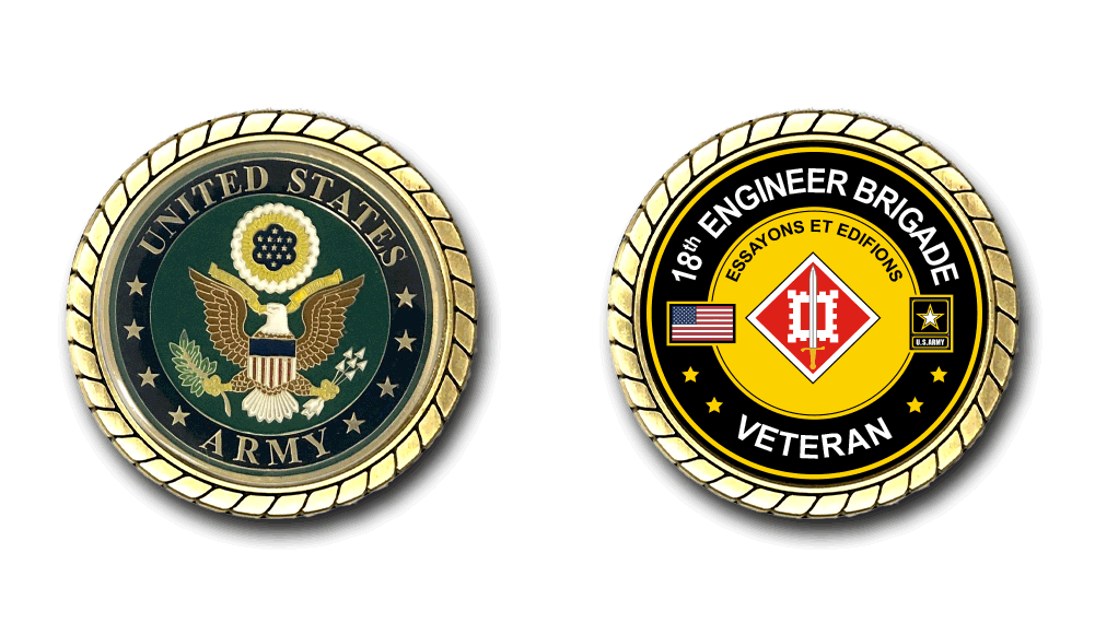 US Army 18th Engineer Brigade Veteran Challenge Coin - US Army Unit ...