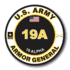 US Army 19A Armor General MOS Decal