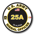 US Army 25A Signal General MOS Decal