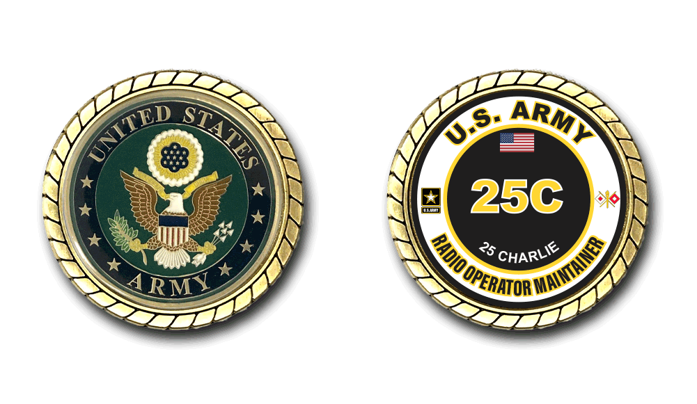 US Army 25C Radio Operator-Maintainer MOS Challenge Coin - US Army ...