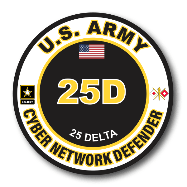 US Army 25D Cyber Network Defender MOS Decal