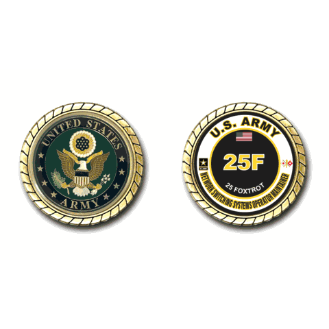 US Army 25F Network Switching Systems Operator MOS Challenge Coin - US ...