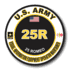 US Army 25R Visual Information Equipment Operator MOS Decal