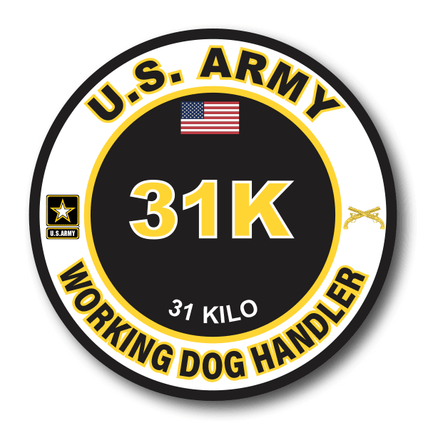 US Army 31K Working Dog Handler MOS Decal