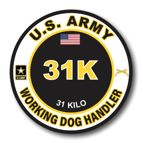 US Army 31K Working Dog Handler MOS Decal