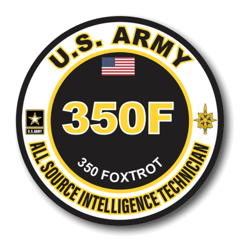 US Army 350F All Source Intelligence Technician MOS Decal