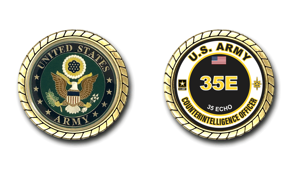 US Army 35E Counterintelligence Officer MOS Challenge Coin - US Army ...
