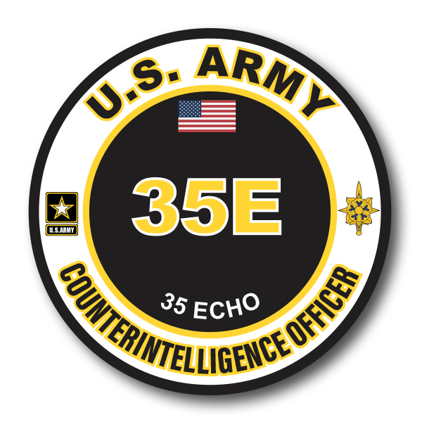 US Army 35E Counterintelligence Officer MOS Decal