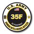 US Army 35F Intelligence Analyst MOS Decal