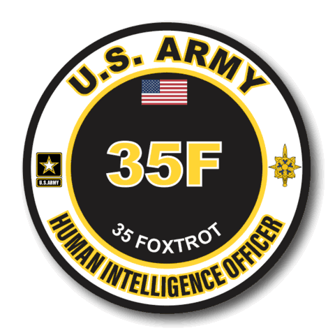 US Army 35F Intelligence Analyst MOS Decal