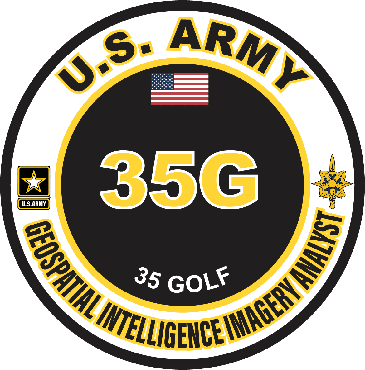 US Army 35G Geospatial Intelligence Imagery Analyst MOS Decal