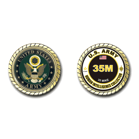 US Army 35M Human Intelligence Collector MOS Challenge Coin - US Army ...
