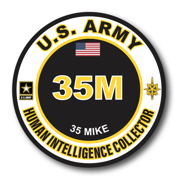 US Army 35M Human Intelligence Collector MOS Decal