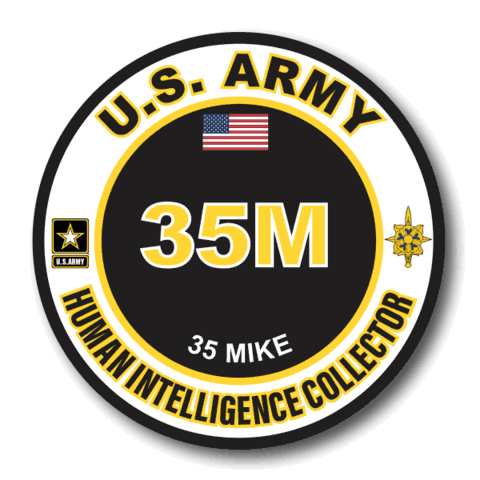 US Army 35M Human Intelligence Collector MOS Decal