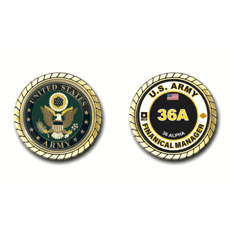 US Army 36A Financial Manager MOS Challenge Coin - US Army Finance MOS ...