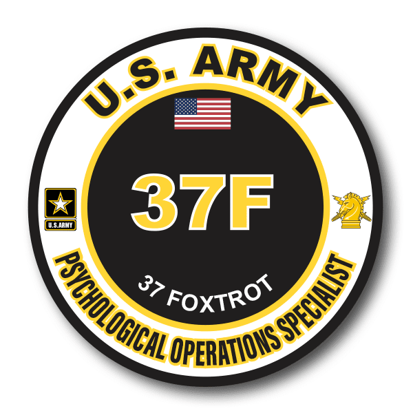US Army 37F Psychological Operations Specialist MOS Decal