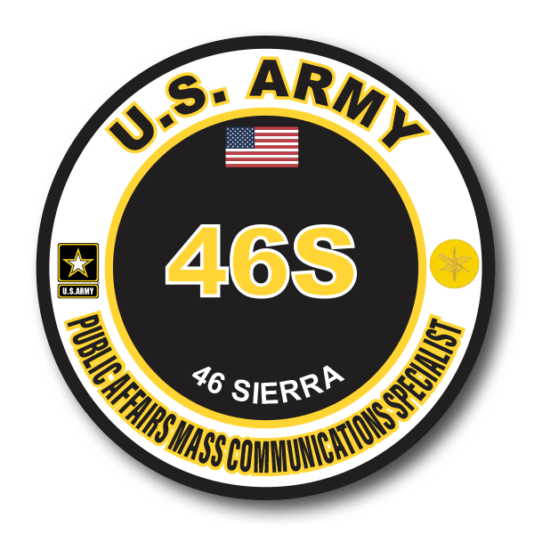 US Army 46S Public Affairs Mass Communications Specialist MOS Decal