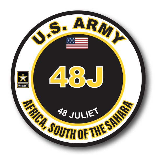 US Army 48J Africa, South of the Sahara MOS Decal