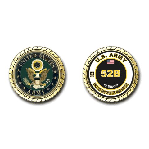 US Army 52B Nuclear and Counter WMD Officer MOS Challenge Coin - US ...