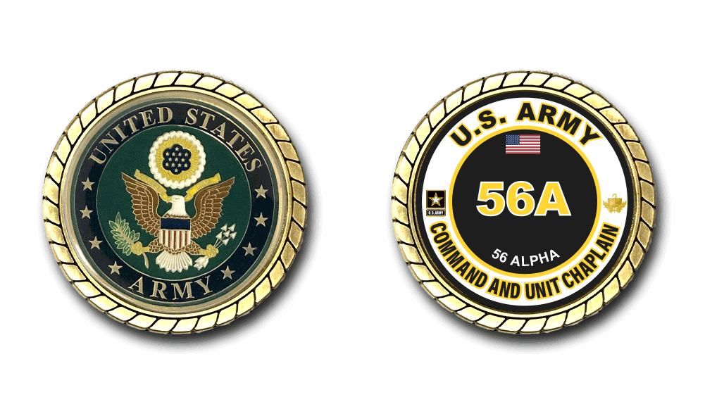US Army 56A Command and Unit Chaplain MOS Challenge Coin - US Army ...