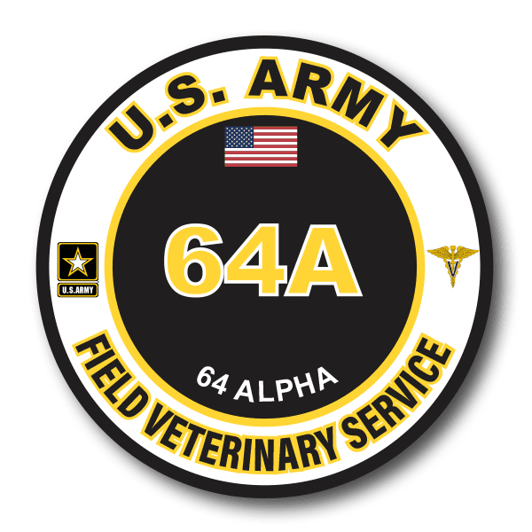 US Army 64A Field Veterinary Service MOS Decal