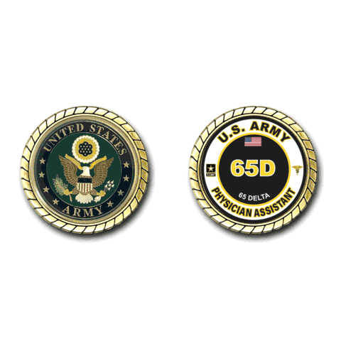 US Army 65D Physician Assistant MOS Challenge Coin - US Army Medical ...