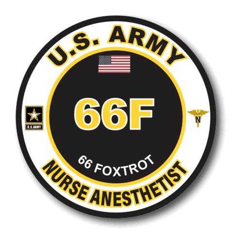 US Army 66F Nurse Anesthetist MOS Decal