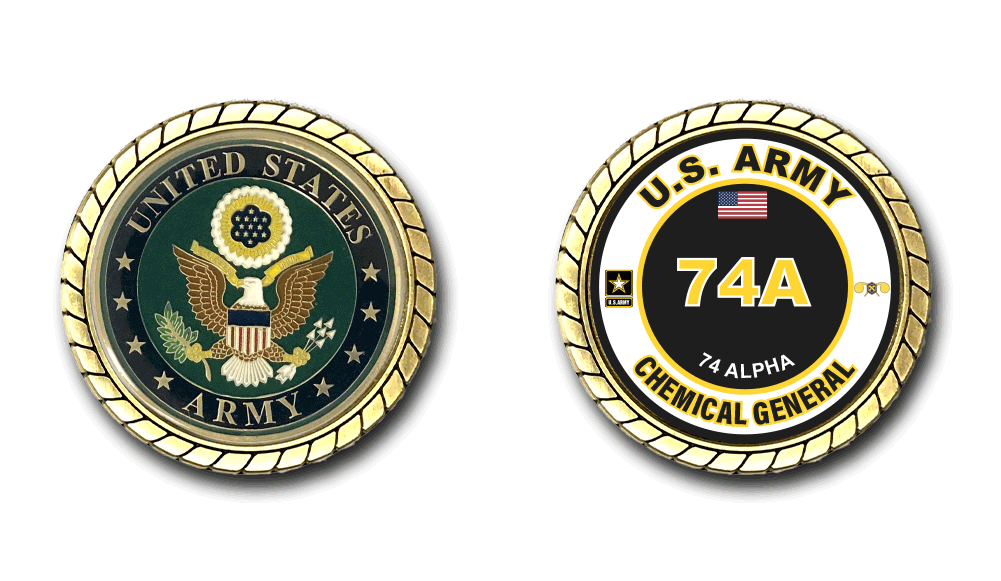 US Army 74A Chemical General MOS Challenge Coin - US Army Chemical ...