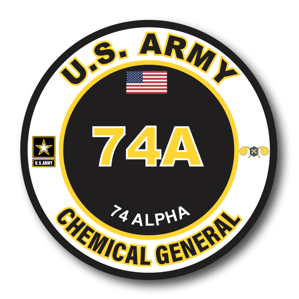 US Army 74A Chemical General MOS Decal