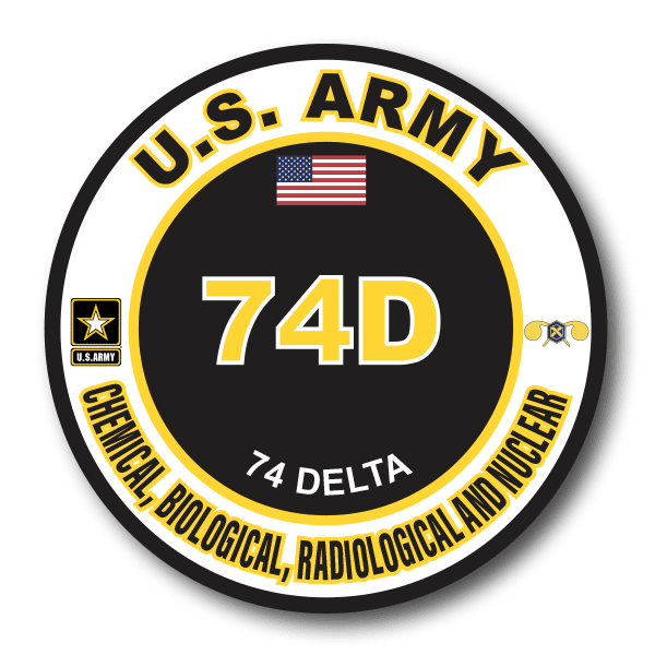 US Army 74D Chemical, Biological, Radiological and Nuclear MOS Decal