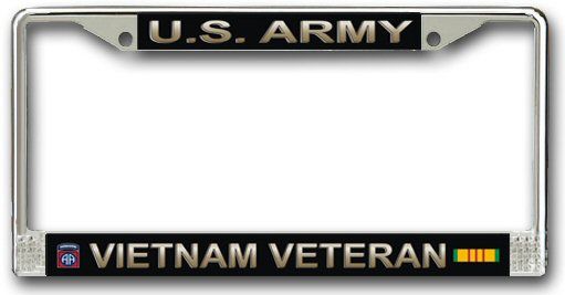 82nd airborne vietnam veteran license plate frame | custom personalized ...