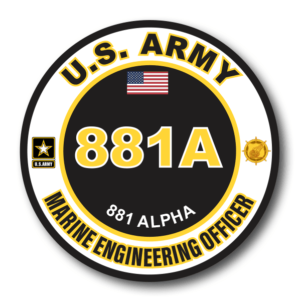 US Army 881A Marine Engineering Officer MOS Decal