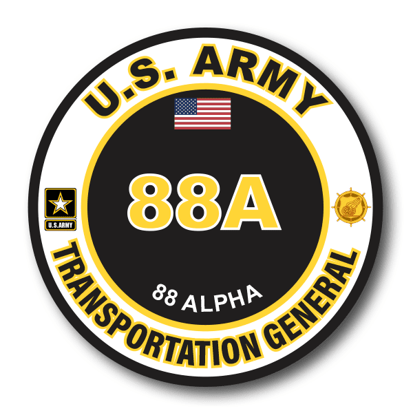 US Army 88A Transportation General MOS Decal