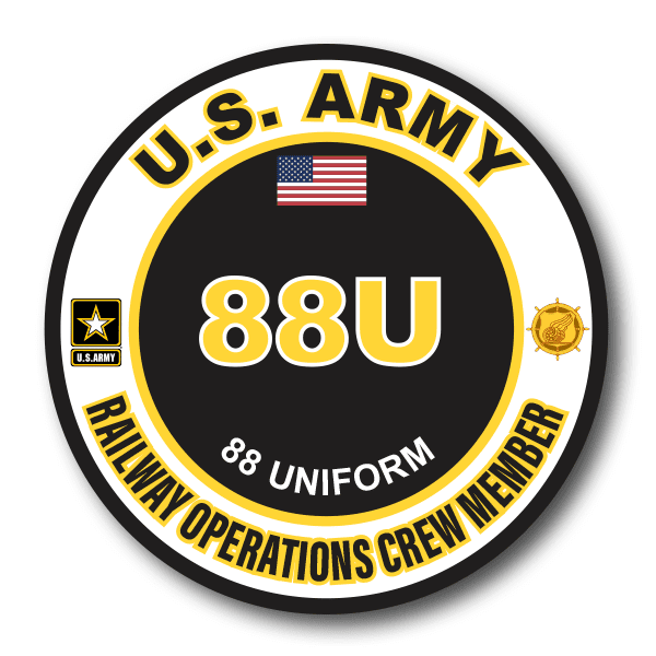 US Army 88U Railway Operations Crew Member MOS Decal