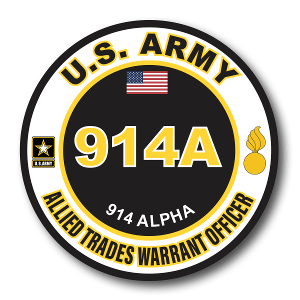 US Army 914A Allied Trades Warrant Officer MOS Decal