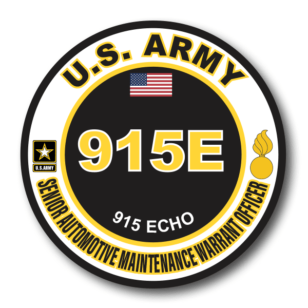US Army 915E Senior Automotive Maintenance Warrant Officer MOS Decal