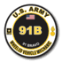 US Army 91B Wheeled Vehicle Mechanic MOS Decal