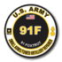 US Army 91F Small Arms/Towed Artillery Repairer MOS Decal