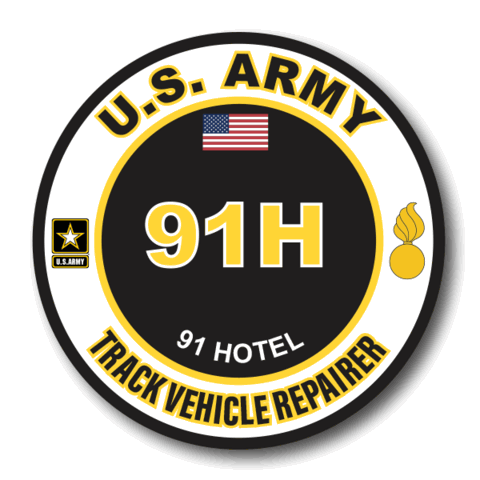 US Army 91H Track Vehicle Repairer MOS Decal
