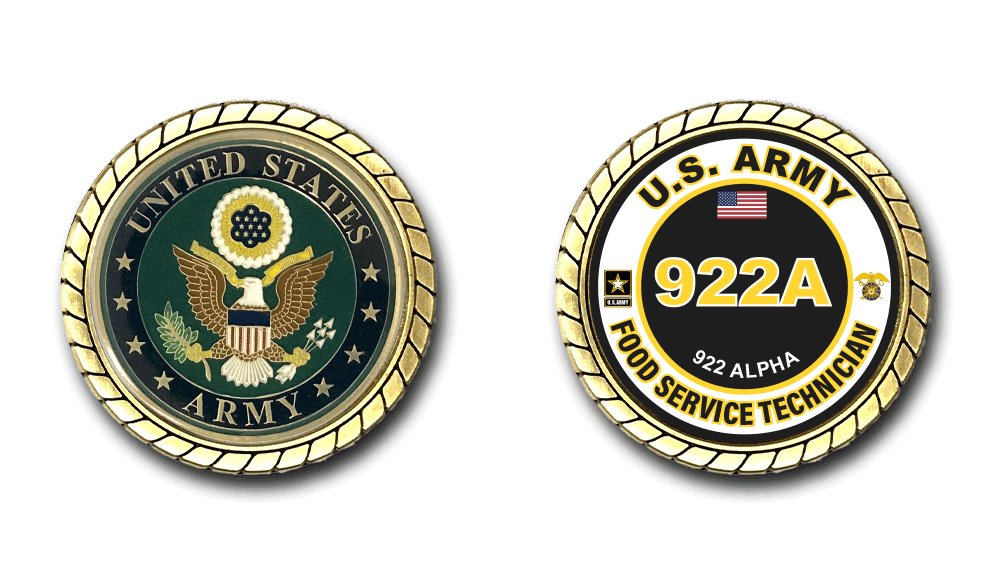 US Army 922A Food Service Technician MOS Challenge Coin - US Army ...