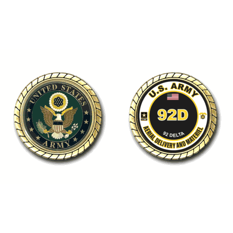 US Army 92D Aerial Delivery and Materiel MOS Challenge Coin - US Army ...