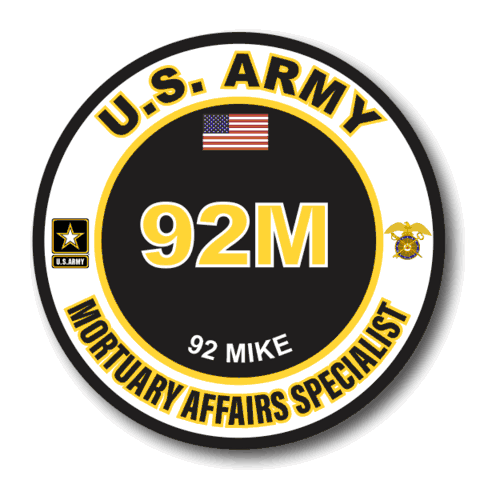 US Army 92M Mortuary Affairs Specialist MOS Decal