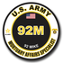 US Army 92M Mortuary Affairs Specialist MOS Decal