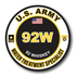 US Army 92W Water Treatment Specialist MOS Decal