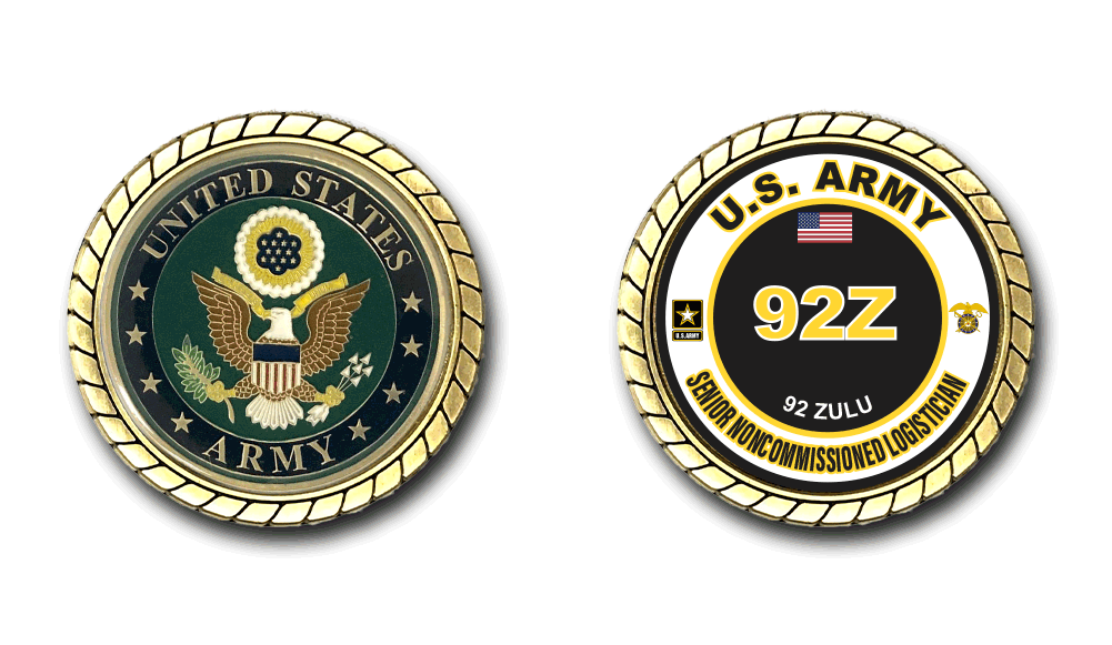 US Army 92Z Senior Noncommissioned Logistician MOS Challenge Coin - US ...